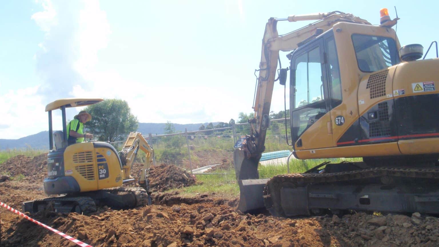 Sewer peg out and Service Protection Report